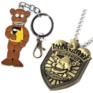 fnaf security badge metal pin, freddy fazbear, chika, five nights at freddy cosplay uniform, security pins and badges, 5 nights at freddy's metal badge costume