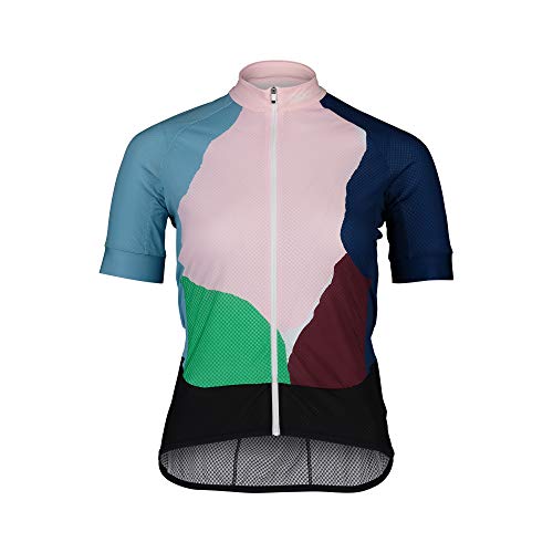 POC, Women's Essential Road Print Jersey, Color Splashes Multi Opal/Basalt, LRG