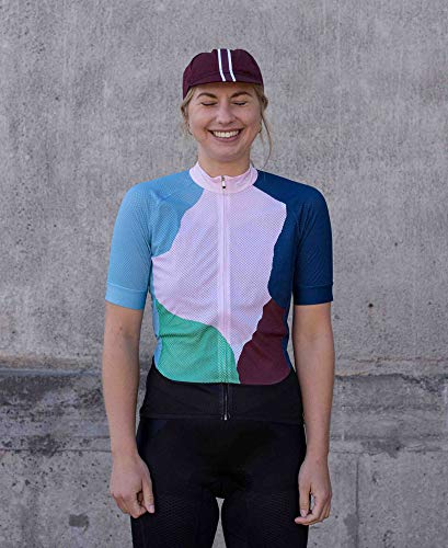 POC, Women's Essential Road Print Jersey, Color Splashes Multi Opal/Basalt, LRG