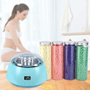 Waxkiss 16.9oz Digital Electric Hot Wax Warmer Machine for Hair Removal Touch Control Display Wax Heater for Melt Hard Wax -Teal Green