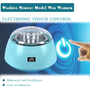 Waxkiss 16.9oz Digital Electric Hot Wax Warmer Machine for Hair Removal Touch Control Display Wax Heater for Melt Hard Wax -Teal Green