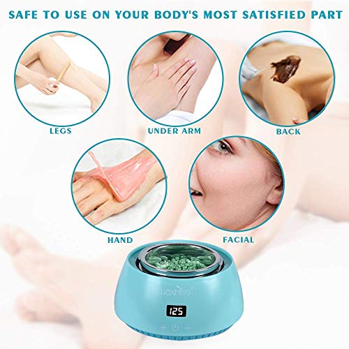 Waxkiss 16.9oz Digital Electric Hot Wax Warmer Machine for Hair Removal Touch Control Display Wax Heater for Melt Hard Wax -Teal Green