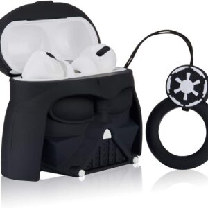 Airpod Pro Case,Darth Vader Anime Silicone Air pods 3 Cover.Cute Cartoon Cool Stylish Character Air pods 3 Charging Cover Accessories Shockproof Kits CHENBAO (Black)