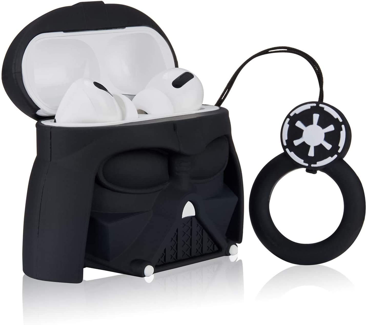 Airpod Pro Case,Darth Vader Anime Silicone Air pods 3 Cover.Cute Cartoon Cool Stylish Character Air pods 3 Charging Cover Accessories Shockproof Kits CHENBAO (Black)