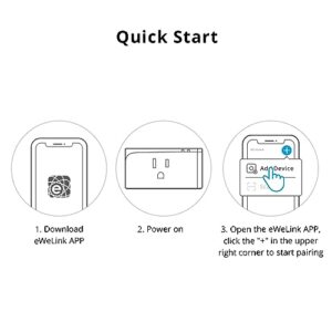 SONOFF S31 WiFi Smart Plug with Energy Monitoring, 15A Smart Outlet Timer Switch ETL Certified, Work with Alexa & Google Home Assistant, IFTTT Supporting, 2.4 Ghz Wi-Fi Only