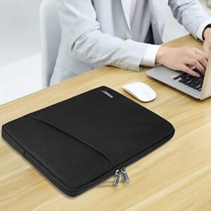 Laptop Sleeve Case 14 Inch Water-Resistant Business Computer Case Compatible with 13 Inch MacBook Air/Pro Notebook Protective Tablet Laptop Sleeve Bag for Men Women (Black, 14 Inch)