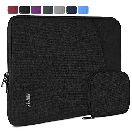 Laptop Sleeve Case 14 Inch Water-Resistant Business Computer Case Compatible with 13 Inch MacBook Air/Pro Notebook Protective Tablet Laptop Sleeve Bag for Men Women (Black, 14 Inch)