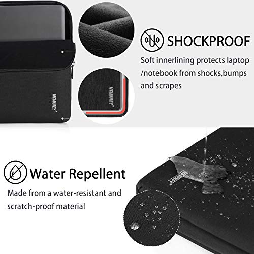 Laptop Sleeve Case 14 Inch Water-Resistant Business Computer Case Compatible with 13 Inch MacBook Air/Pro Notebook Protective Tablet Laptop Sleeve Bag for Men Women (Black, 14 Inch)