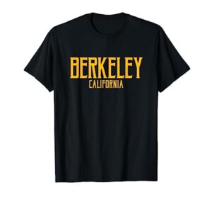 berkeley california ca vintage text amber print t-shirt