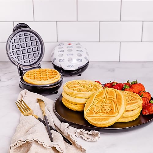 Uncanny Brands Star Wars Mini Waffle Maker Set- Darth Vader & Death Star