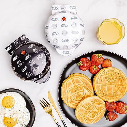 Uncanny Brands Star Wars Mini Waffle Maker Set- Darth Vader & Death Star