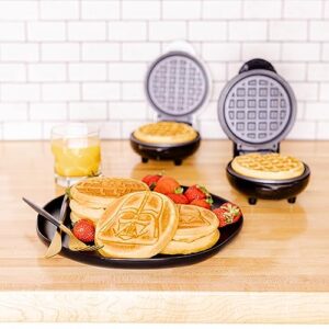 Uncanny Brands Star Wars Mini Waffle Maker Set- Darth Vader & Death Star