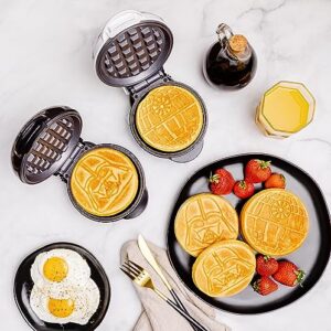 Uncanny Brands Star Wars Mini Waffle Maker Set- Darth Vader & Death Star