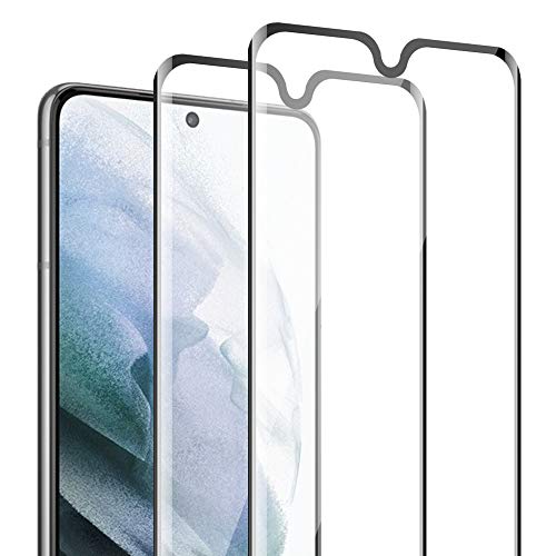 JOLOJO Compatible for Galaxy S21 Plus (6.7") Screen Protector Tempered Glass with Fingerprint Unlock [9H Hardness] Support Full Coverage HD Screen Glass Film for Samsung Galaxy S21+ 5G- Black