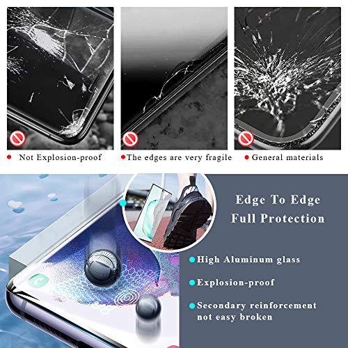 JOLOJO Compatible for Galaxy S21 Plus (6.7") Screen Protector Tempered Glass with Fingerprint Unlock [9H Hardness] Support Full Coverage HD Screen Glass Film for Samsung Galaxy S21+ 5G- Black