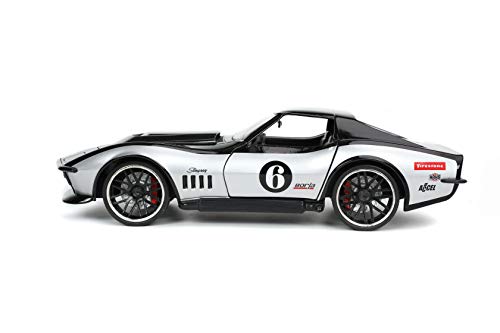 Jada Toys Bigtime Muscle 1:24 1969 Chevy Corvette Stingray Die-cast Black, Toys for Kids and Adults