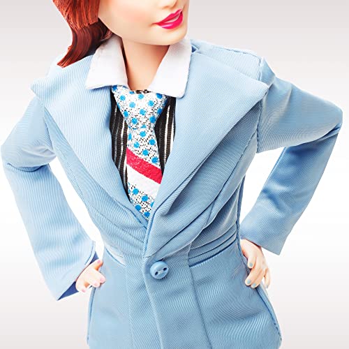 Barbie Signature David Bowie Doll (11.5-in, Red Hair) Posable, Wearing Blue Suit, with Doll Stand and Certificate of Authenticity, Gift for Collectors