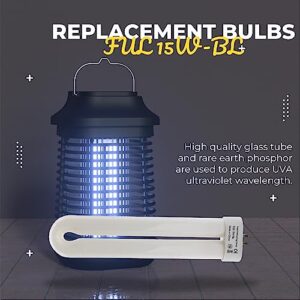 Bug Zapper Replacement Bulb, U-Shaped 15W Four-pin, FUL15W-BL. Dimensions: 7.56 x 1.80 x 0.93 inches