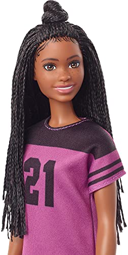 Barbie: Big City, Big Dreams Barbie “Brooklyn” Roberts Doll (11.5-in, Brunette with Braids) & Music Studio Playset with Keyboard & Accessories, Gift for 3 to 7 Year Olds