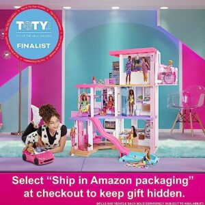 Barbie DreamHouse, Doll House Playset with 75+ Furniture & Accessories, 10 Play Areas, Lights & Sounds, Wheelchair-Accessible Elevator