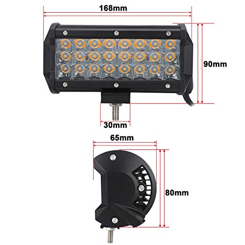 Green Led Off-road Light Bar Pod 36W 7-inch Spot Driving Work Pods Waterproof Fog Lamps for Van Pick-up Truck Car ATV UTV SUV Truck Tractor Boat Fishing Hunting g Deck Trailer Navigation 12V 24V 2pcs