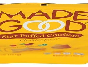 MADEGOOD Organic Cheddar Star Puffed Crackers, 4.26 OZ