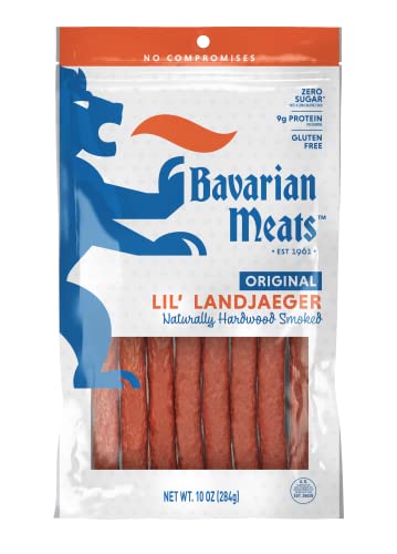 Bavarian Meats Lil' Landjaeger German Style Smoked Sausage Snack Sticks, 10 Ounce