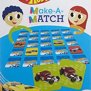 Hot Wheels Make-A-Match Card Game, Match Colors, Images & Shapes, 56 Cards for 2 to 4 Players, Gift for Kids Ages 3 Years & Older