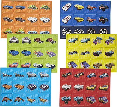 Hot Wheels Make-A-Match Card Game, Match Colors, Images & Shapes, 56 Cards for 2 to 4 Players, Gift for Kids Ages 3 Years & Older