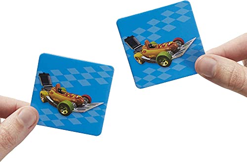 Hot Wheels Make-A-Match Card Game, Match Colors, Images & Shapes, 56 Cards for 2 to 4 Players, Gift for Kids Ages 3 Years & Older