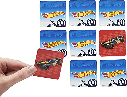 Hot Wheels Make-A-Match Card Game, Match Colors, Images & Shapes, 56 Cards for 2 to 4 Players, Gift for Kids Ages 3 Years & Older