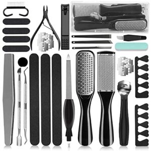 36 in 1 pedicure kit, professional pedicure tools foot rasp foot dead skin remover for home & salon care