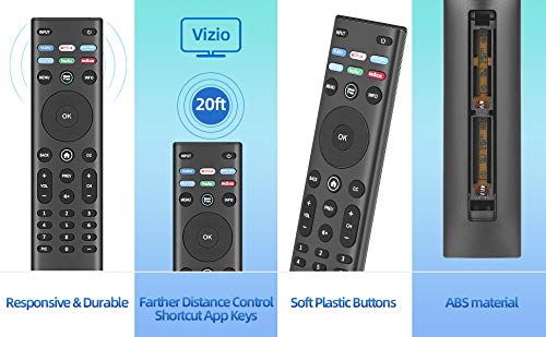 XRT140 Watchfree Smart TV Remote Works with All VIZIO Quantum 4K UHD LED HDR Smart TVs