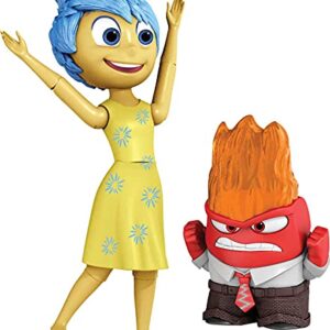 Mattel Disney and Pixar Inside Out Anger & Joy Action Figures, Posable Character in Signature Look, Collectible Toy Set