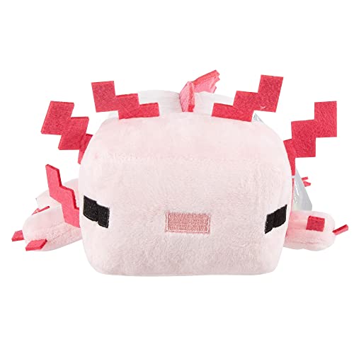 Mattel Minecraft Basic 8-inch Plush Axolotl Stuffed Animal Figure, Soft Doll Inspired by Video Game Character