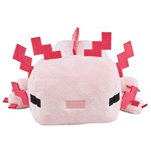 Mattel Minecraft Basic 8-inch Plush Axolotl Stuffed Animal Figure, Soft Doll Inspired by Video Game Character