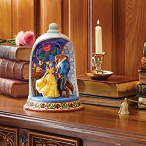 Enesco Disney Traditions by Jim Shore Beauty and The Beast Rose Dome Scene Figurine, 10.3 Inch, Multicolor