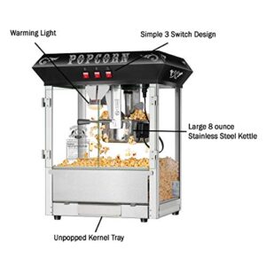 Great Northern Popcorn 269289FYN Countertop Style Popcorn Machine, 8oz, Black