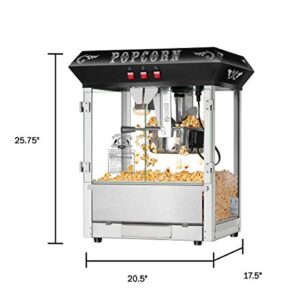 Great Northern Popcorn 269289FYN Countertop Style Popcorn Machine, 8oz, Black