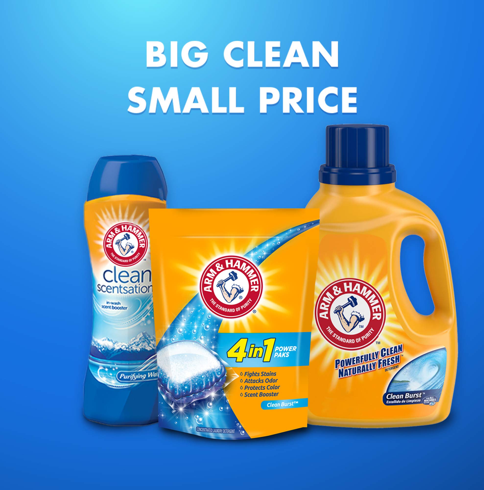 Arm & Hammer 4-in-1 Laundry Detergent Power Paks, 58 Count