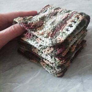 Knitted Dish Cloths Handmade 3-Piece Hand Knit Dishwashers Reusable Dish Rack Washcloth Close Knit Dishcloth Farmhouse Kitchen