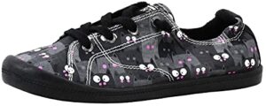 skechers bobs women's beach bingo-kitty pack sneaker, black/black, 8.5 m us