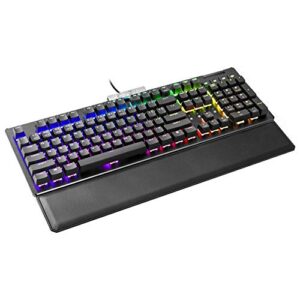 EVGA Z15 RGB USB Gaming Keyboard, RGB Backlit LED, Hotswappable Mechanical Kaihl Speed Bronze Switches (Clicky), 822-W1-15US-KR, Black