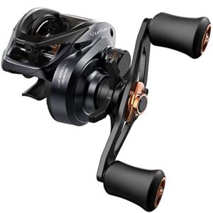 tempo baitcasting reel vertix lp plus , high-tech innovative baitcasting reel, 9 + 1 bb, low profile & lightweight, powerful & durable, 6.6:1 gear ratio, great value