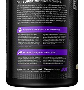 Mass Gainer MuscleTech 100% Mass Gainer Protein Powder Protein Powder for Muscle Gain Whey Protein + Muscle Builder Creatine Supplements Vanilla, 5.15 Pound (Pack of 1)