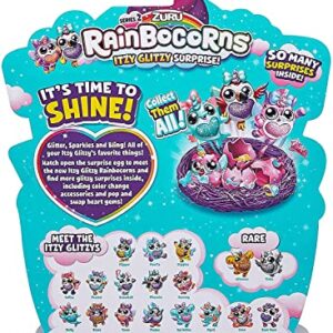 Rainbocorns Itzy Glitzy Surprise Series 2 (8 Pack) Pink Eggs by ZURU, Collectibles, Rings, Hair Clips, Pencil Toppers, Wings for Easter Basket Stuffers, Party Favors, Girls, and Kids