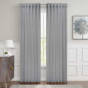 west lake velvet grey blackout winter curtains room darkening window drapes super soft luxury drapes for bedroom rod pocket back tab curtains for living room gray 52" wx63 l,2 panels