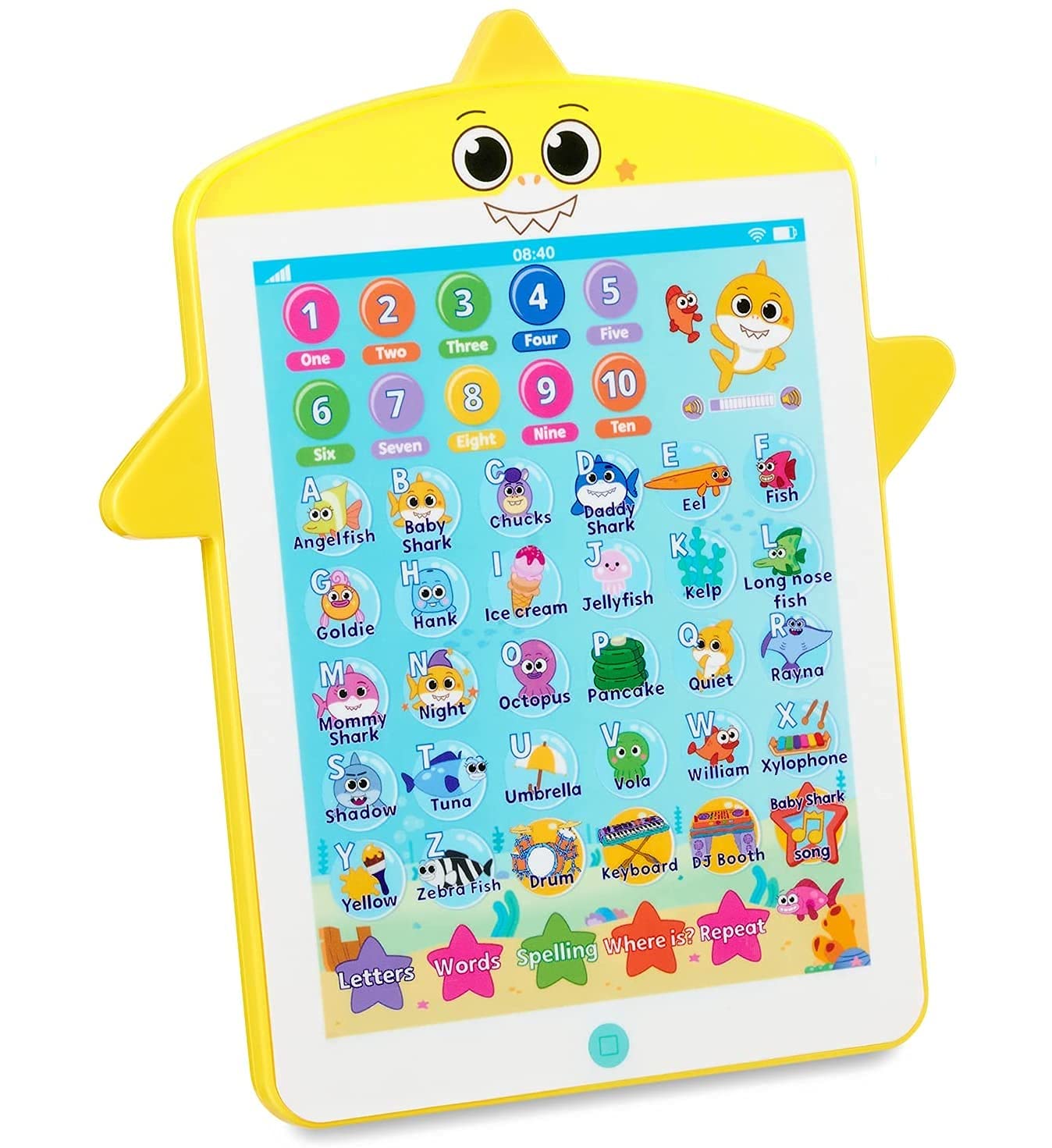 WowWee Baby Shark's Big Show! Kids Tablet – Interactive Educational Toys – Toddler Tablet Makes Learning Fun (Full Size), multicolor