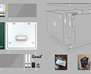 Display Case for Cars with Acylic Cover and LED Lighting for 1/24 Scale Diecast Car, Lego Cars Speed Champions 76908 76907 76901 76910 76909 76895, Model Cars, 3 Parking Space (2A)