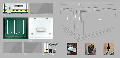 Display Case for Cars with Acylic Cover and LED Lighting for 1/24 Scale Diecast Car, Lego Cars Speed Champions 76908 76907 76901 76910 76909 76895, Model Cars, 3 Parking Space (2A)